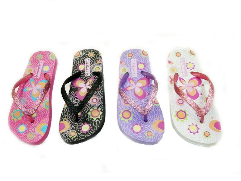 Wholesale Footwear Womens Colorful Flip Flops With Glittering Straps ...